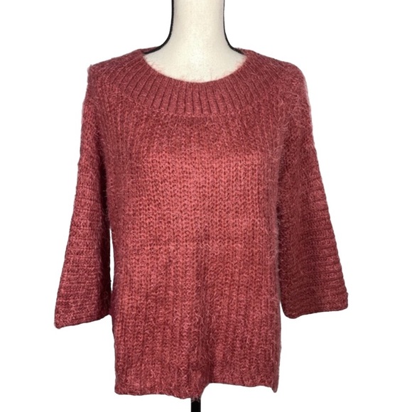 Knox Rose | Sweaters | Knox Rose Burned Orange Crew Neck Shaker Knit ...